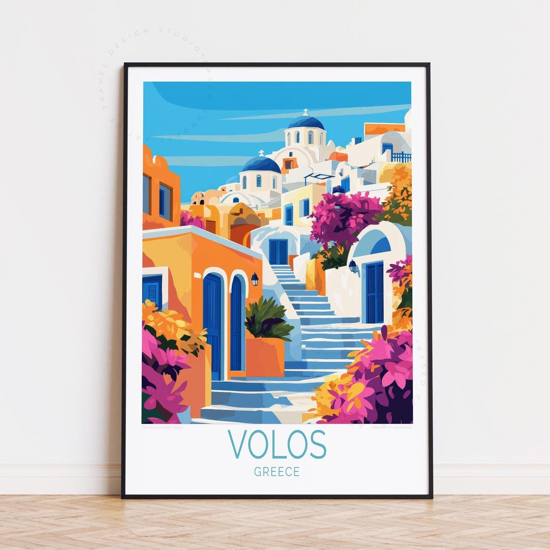 Volos Greece Travel Poster, Greece Wall Art, Volos Print, Volos Wall ...