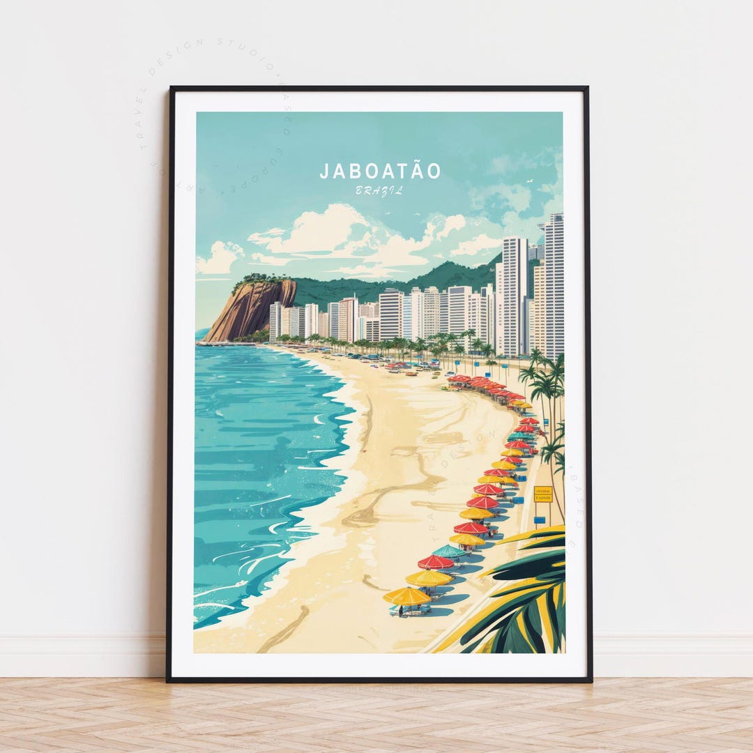 Jaboatão Travel Poster, Brazil Wall Art, Jaboatão Brazil Print ...
