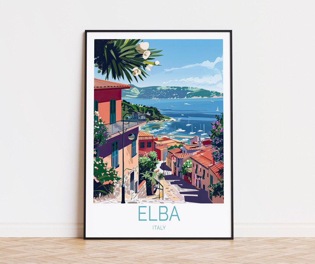 Elba Italy Travel Poster, Italy City Print, Elba Italy Wall Art, Elba ...