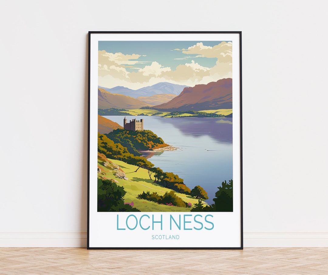 Loch Ness Print, Scotland City Poster, Loch Ness Scotland Island Wall ...