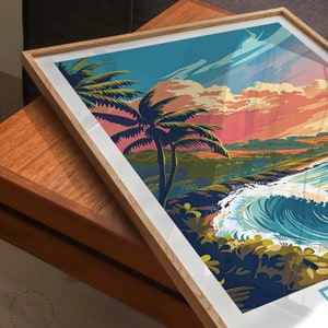 Pipeline Hawaii City Print, Hawaii Surf Poster, Pipeline Coast Wall Art ...