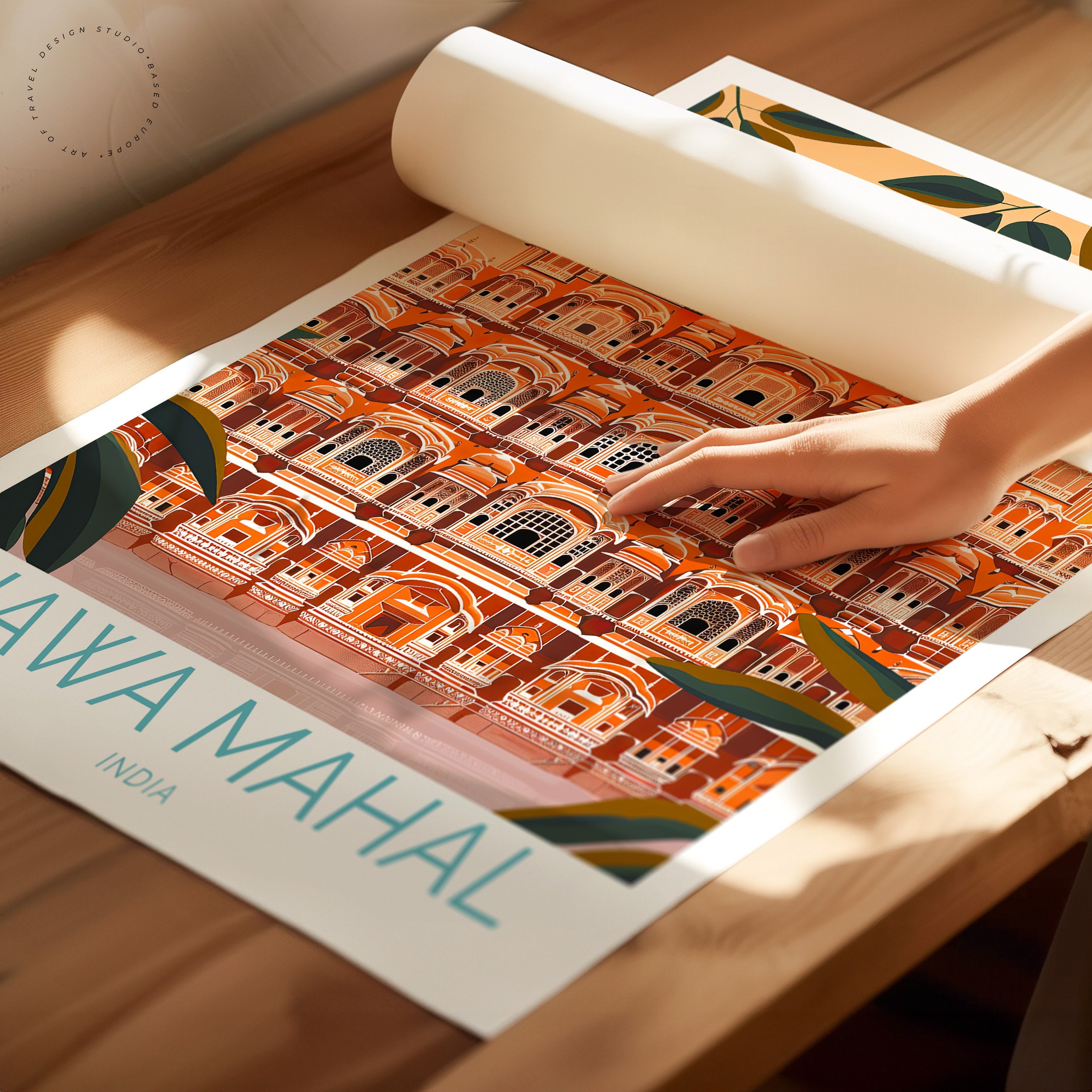 Hawa Mahal Travel Poster, India Print, Hawa Mahal Palace Wall Art, Hawa ...