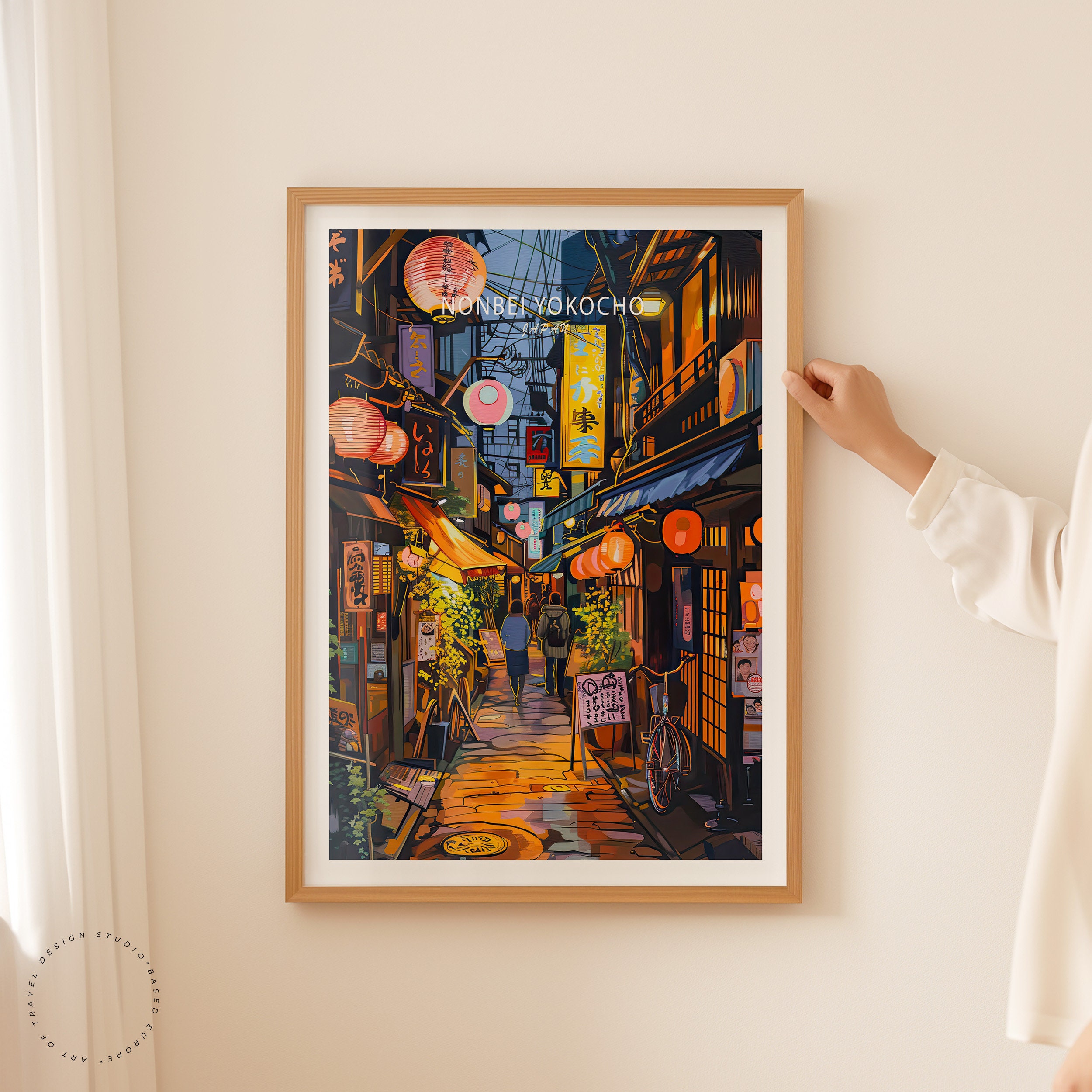 Nonbei Yokocho Print, Tokyo Nonbei Yokocho Wall Art, Japanese City ...