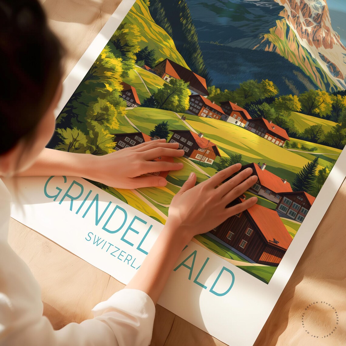 Grindelwald Travel Poster, Switzerland Wall Art, Grindelwald Print ...