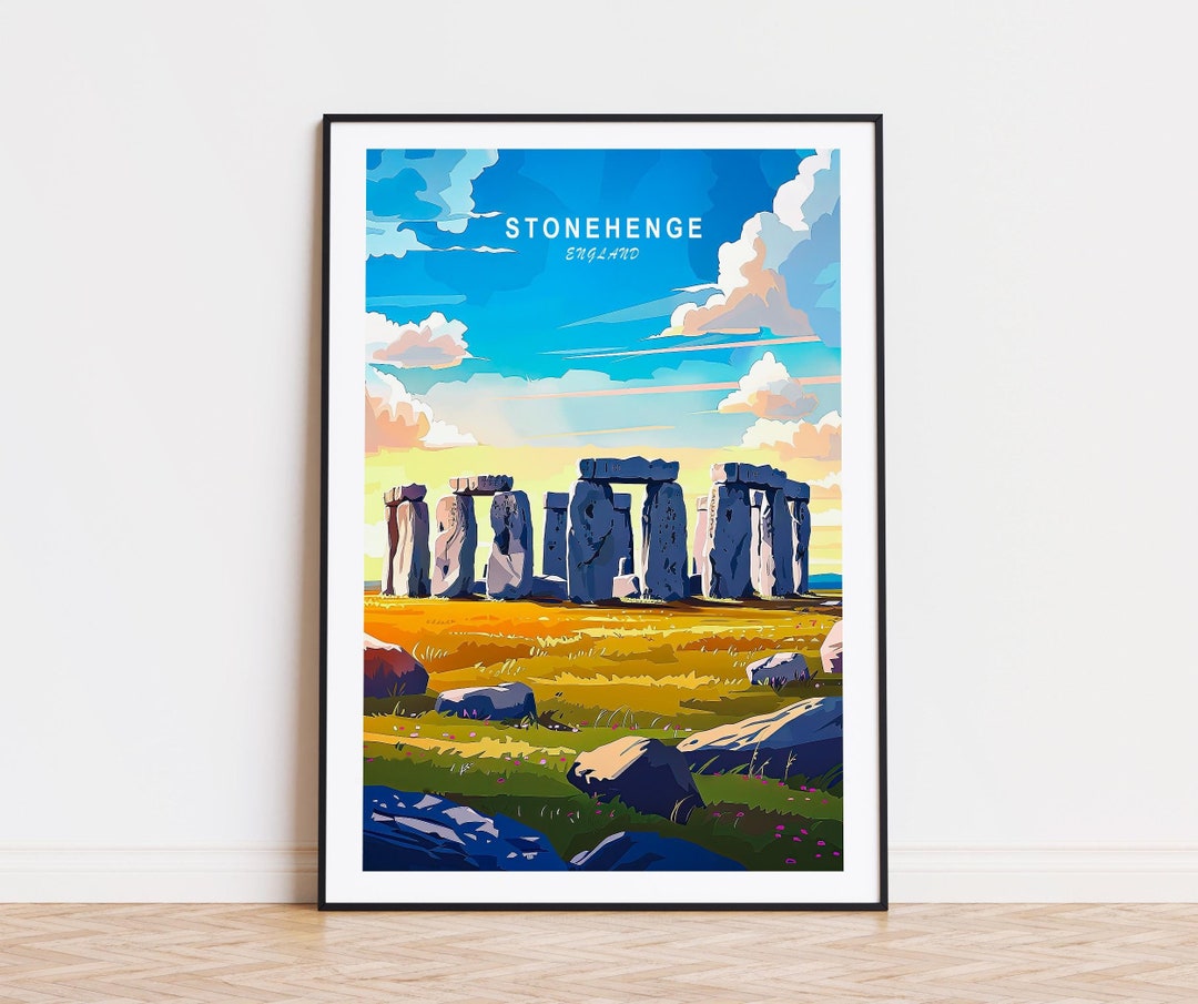 Stonehenge England Travel Poster, England Wall Art, Stonehenge Print ...