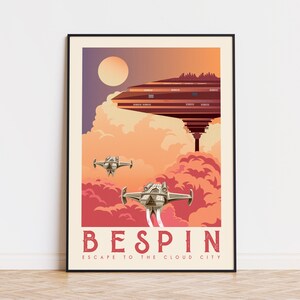Bespin, Star Wars Bespin Retro Travel Poster, Tatooine Hoth Endor A New ...