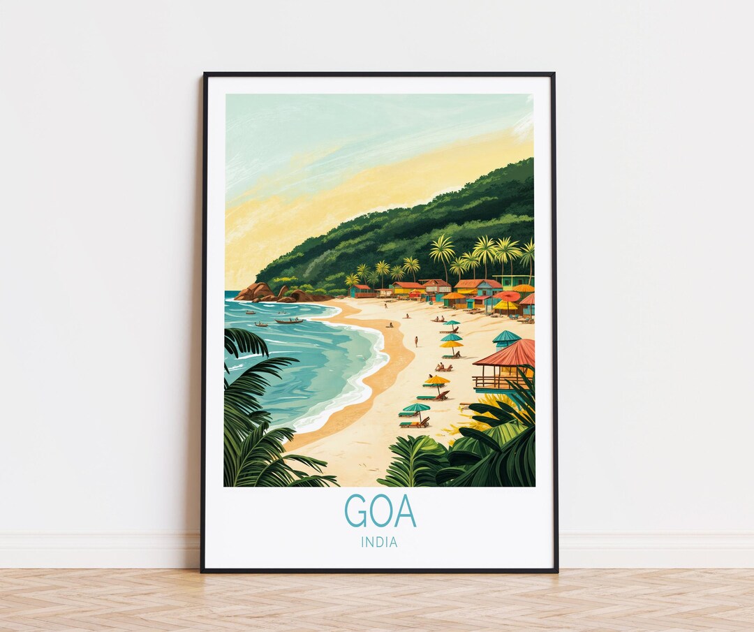 Goa India Poster, India Wall Art, Goa India Coast Print, Wedding ...