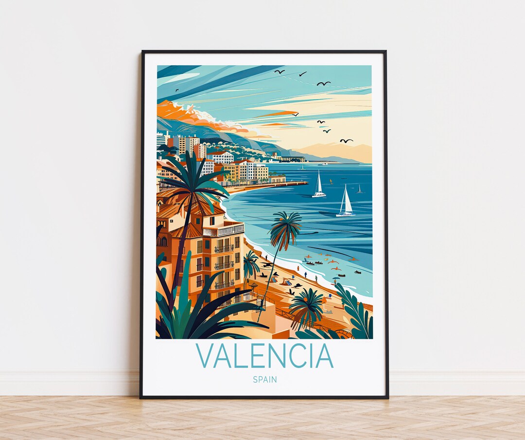 Valencia Travel Poster, Spain Print, Spain Valencia Travel Gifts, Home ...