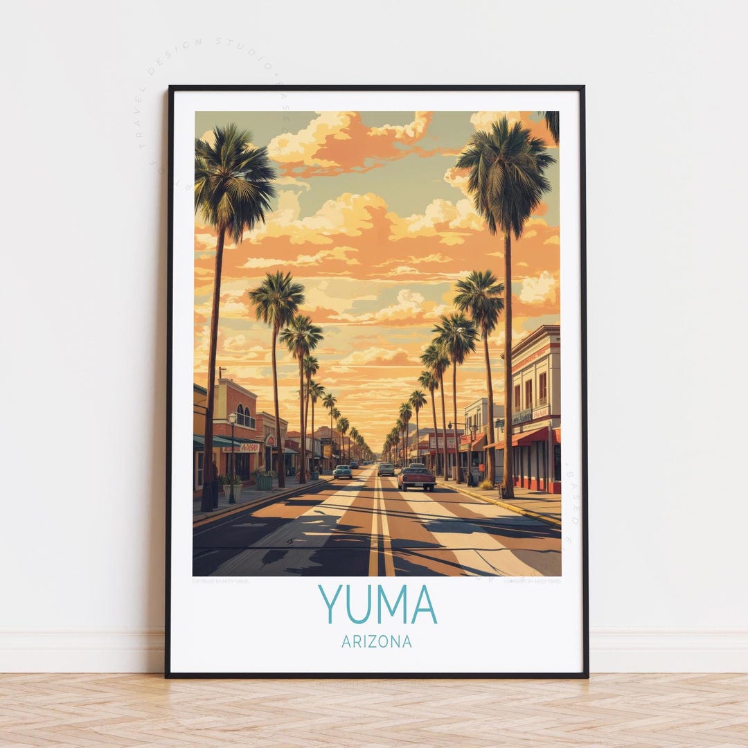 Yuma Arizona Travel Poster, Arizona Wall Art, Yuma Print, Birthday ...