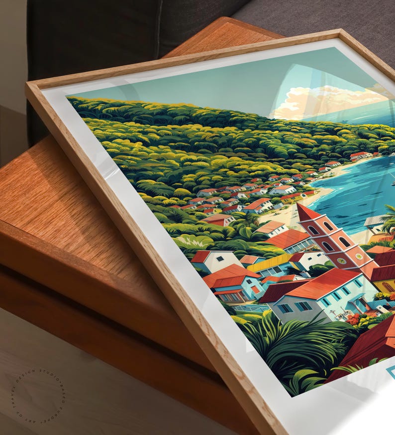 Dominica Caribbean Travel Poster, Caribbean Wall Art, Dominica Print ...