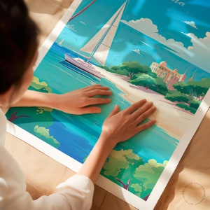 Aruba Caribbean Poster, Caribbean City Wall Art, Aruba Coast Print ...