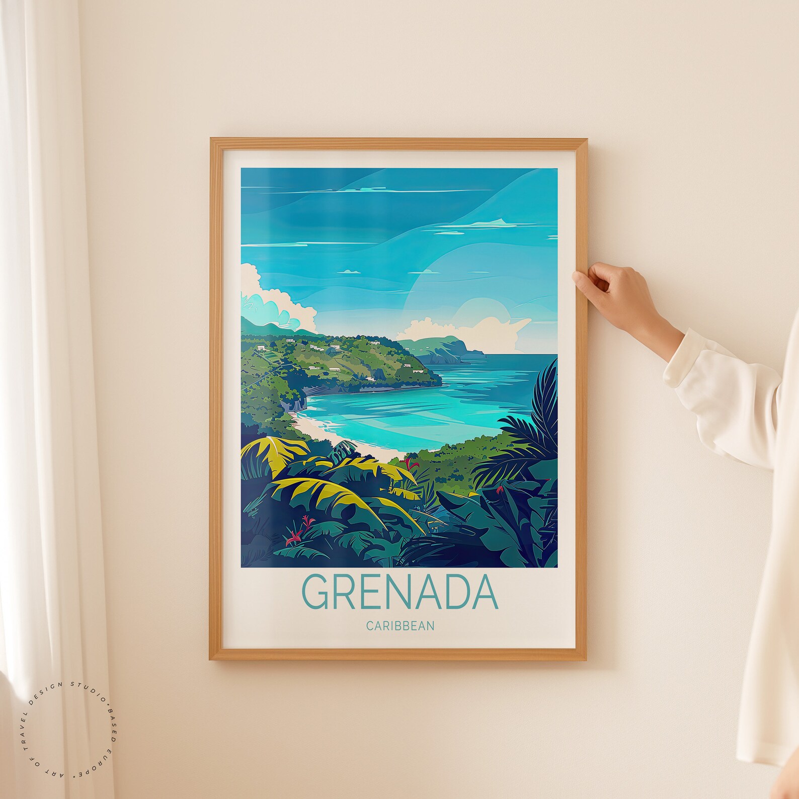 Grenada Caribbean Travel Poster, Caribbean Wall Art, Forest Park Poster ...