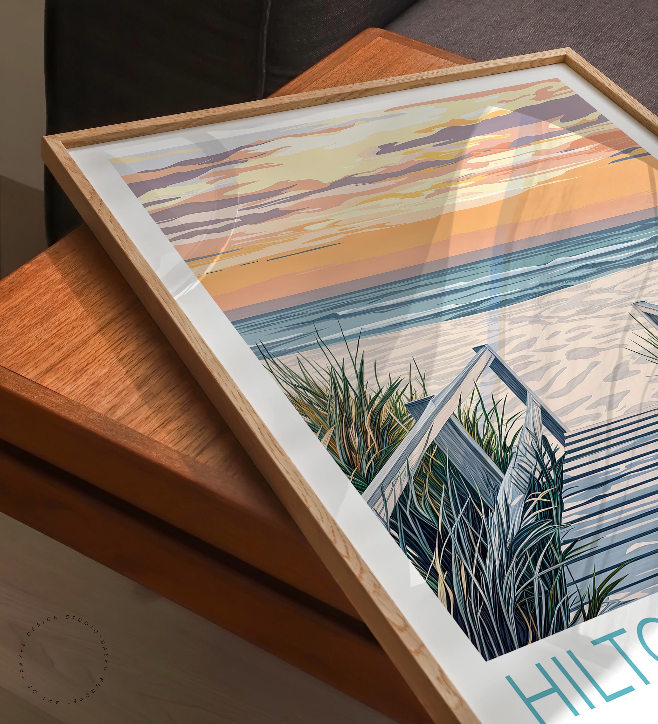 Hilton Head Island Travel Poster, South Carolina Wall Art, Hilton Head ...