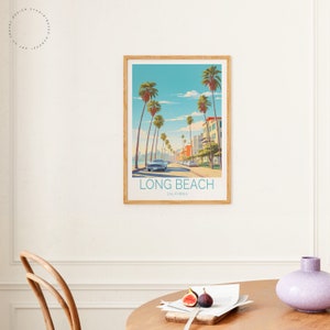 Long Beach Poster, Long Beach California Wall Art, California City ...