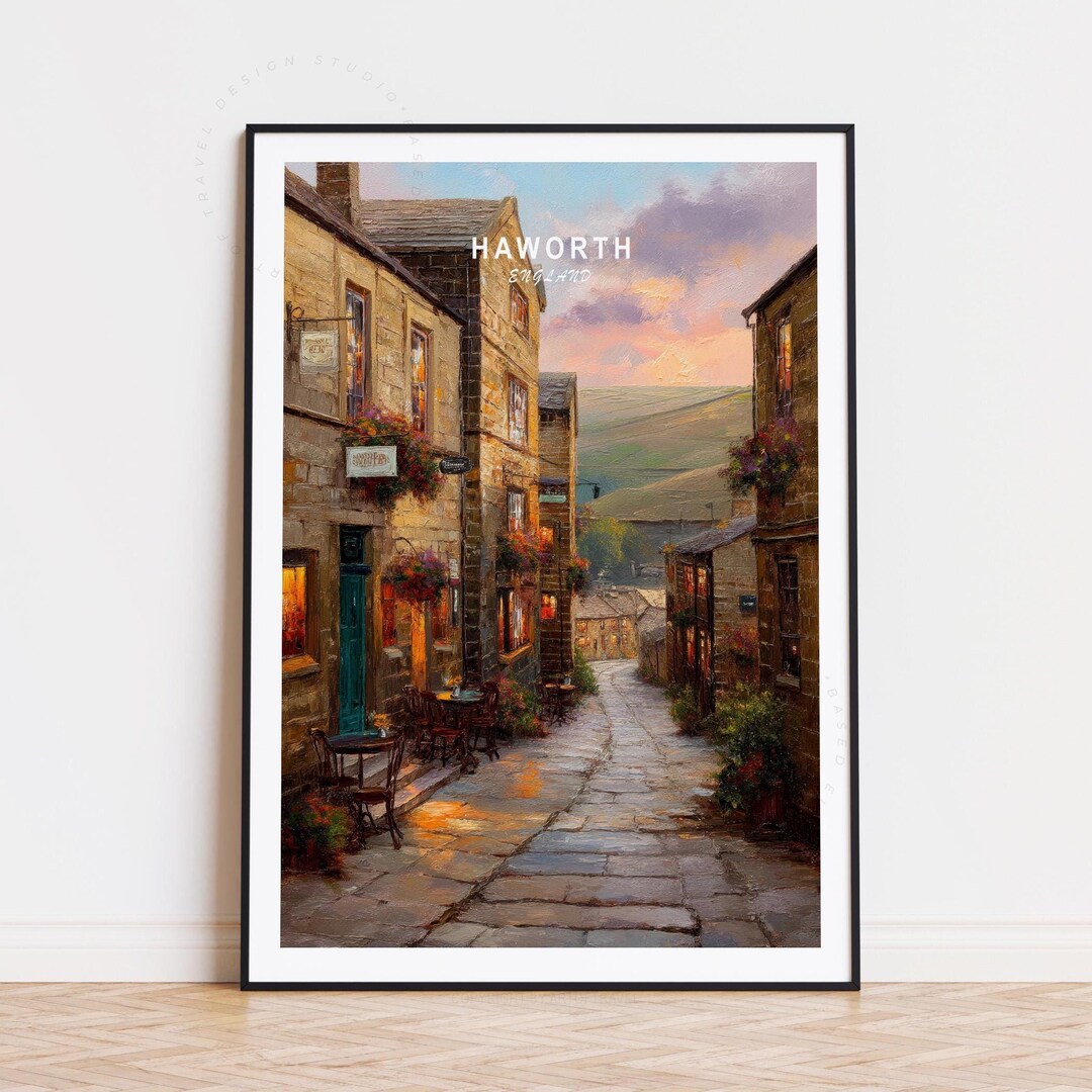 Haworth England Oil Painting Poster | Scenic Travel Wall Art - Etsy