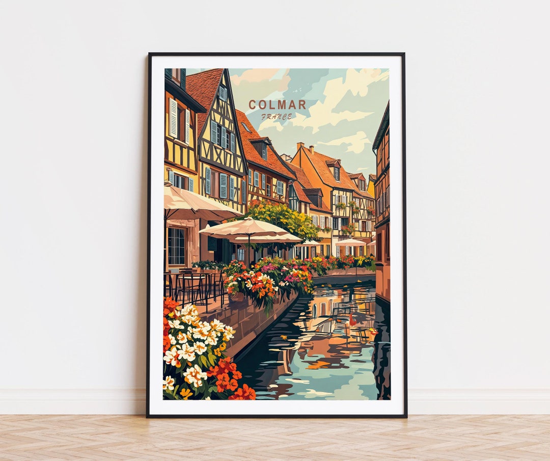 Colmar Travel Poster, France Wall Art, Colmar France Print, Coast ...