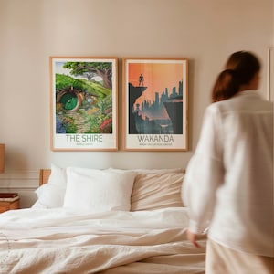 The Shire Travel Poster, Middle Earth Decor, Shire Wall Art, Middle ...