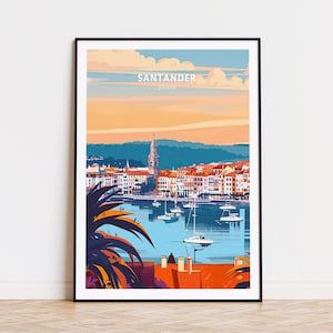 Santander Spain Travel Print, Spain City Wall Art Poster, Santander ...