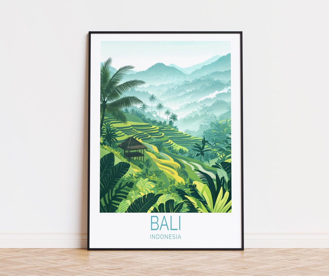 Bali Indonesia Travel Poster, Indonesia Wall Art, Bali Print, Home ...