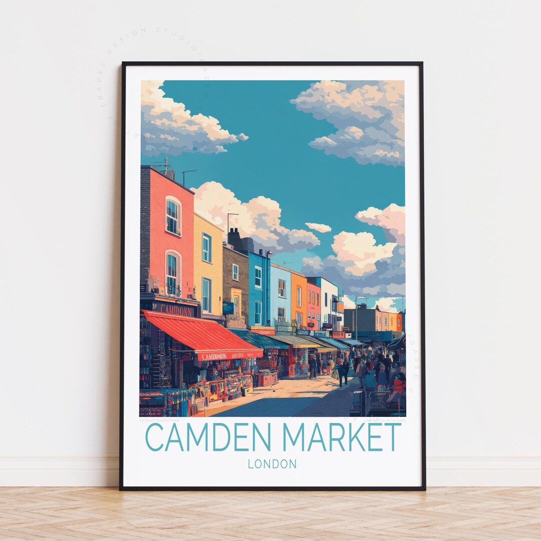 Camden Town London Travel Poster, London Wall Art, Camden Market Print ...