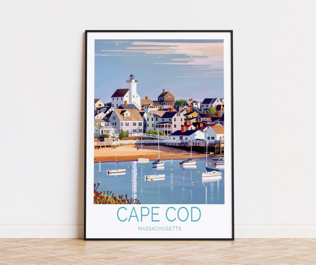 Cape Cod Travel Poster, Cape Cod Wall Art, Massachusetts Prints, Travel ...