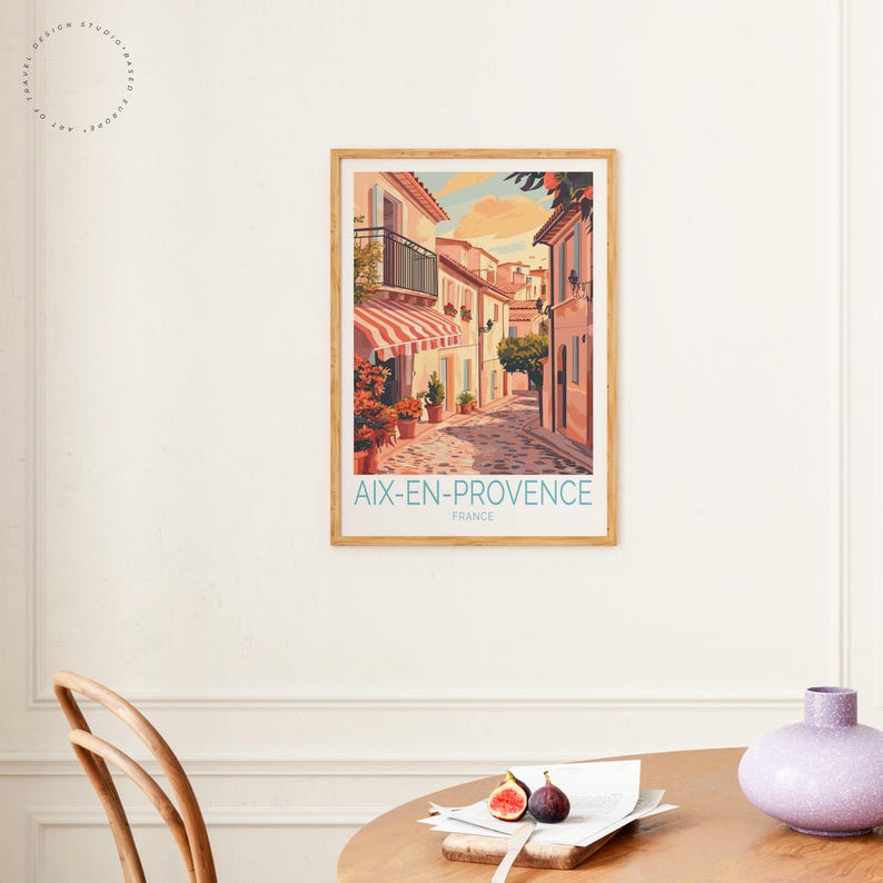Aix-en-provence France Travel Poster, France Wall Art, Aix-en-provence ...