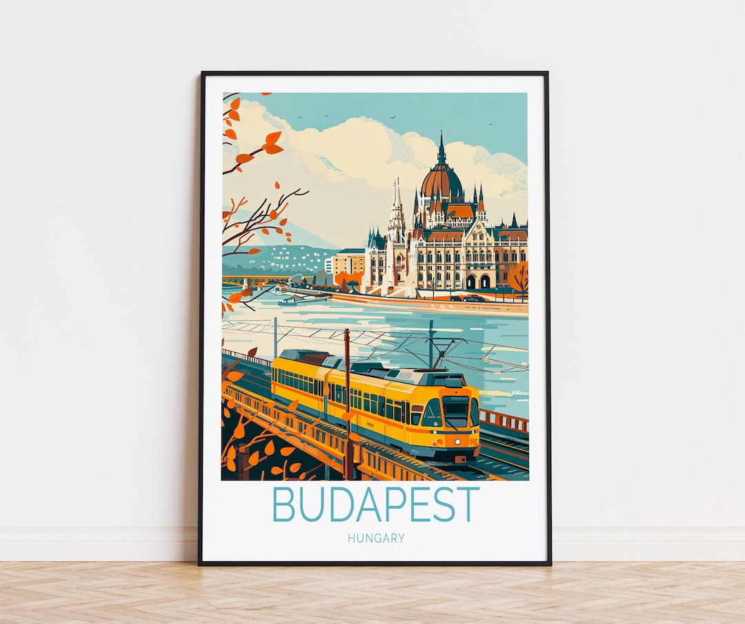 Budapest Travel Poster, Hungary Budapest Wall Art, Buda Castle Poster ...