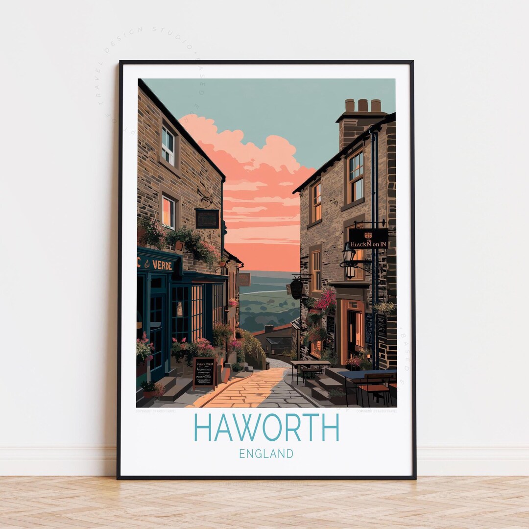 Haworth England Travel Poster, England Wall Art, Haworth Print, Travel ...