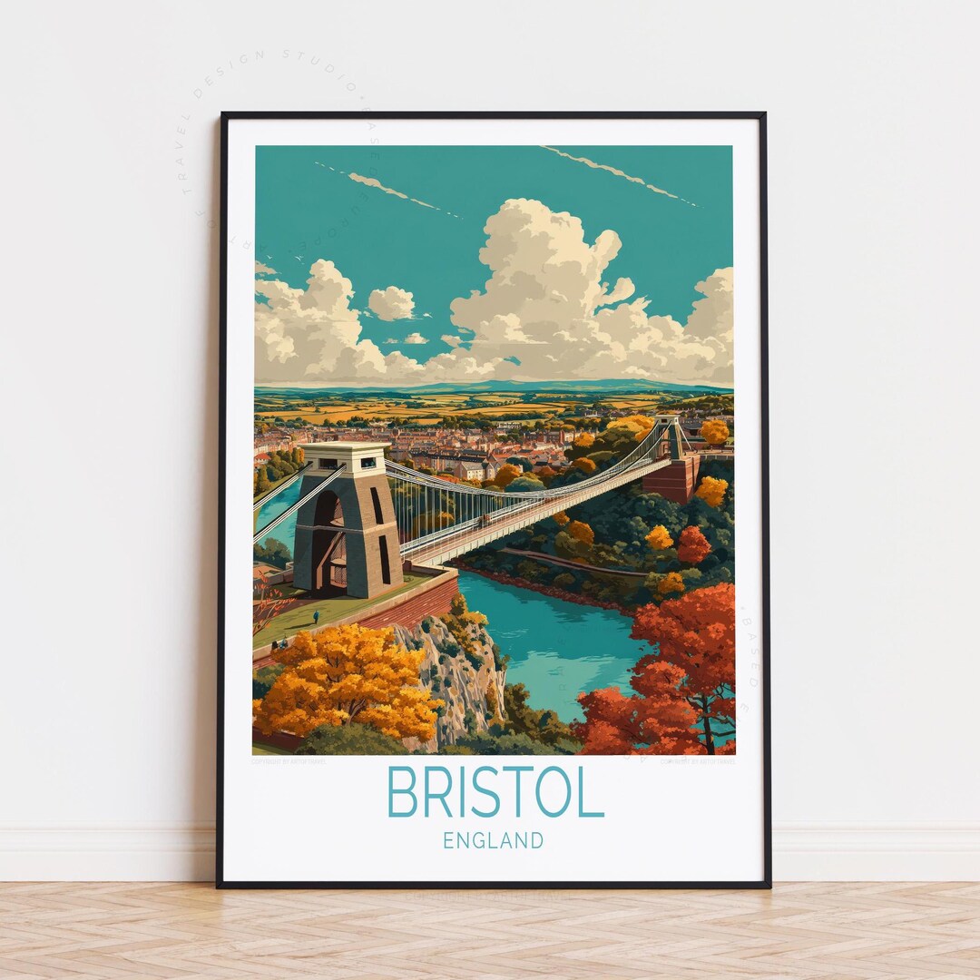 Bristol England Travel Poster, England Wall Art, Bristol England Print ...