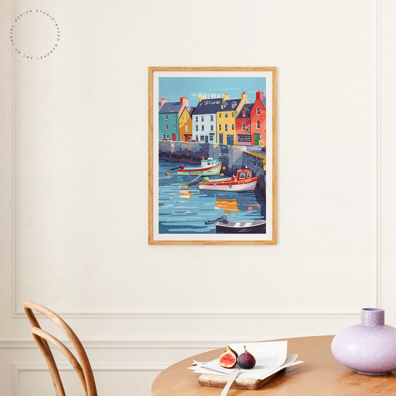 Galway Travel Poster, Ireland Wall Art, Ireland Galway Print, Custom ...