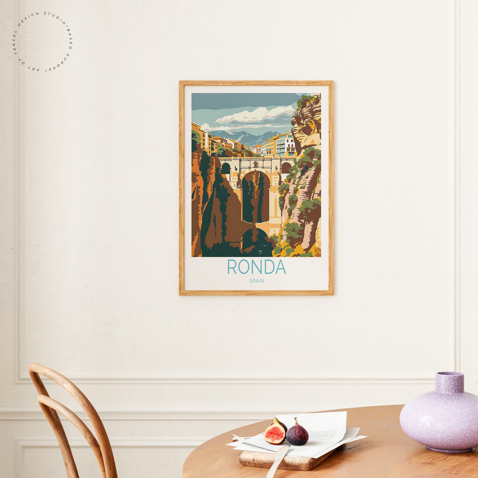 Ronda Spain Travel Poster, Spain Wall Art, City Poster, Ronda Spain ...