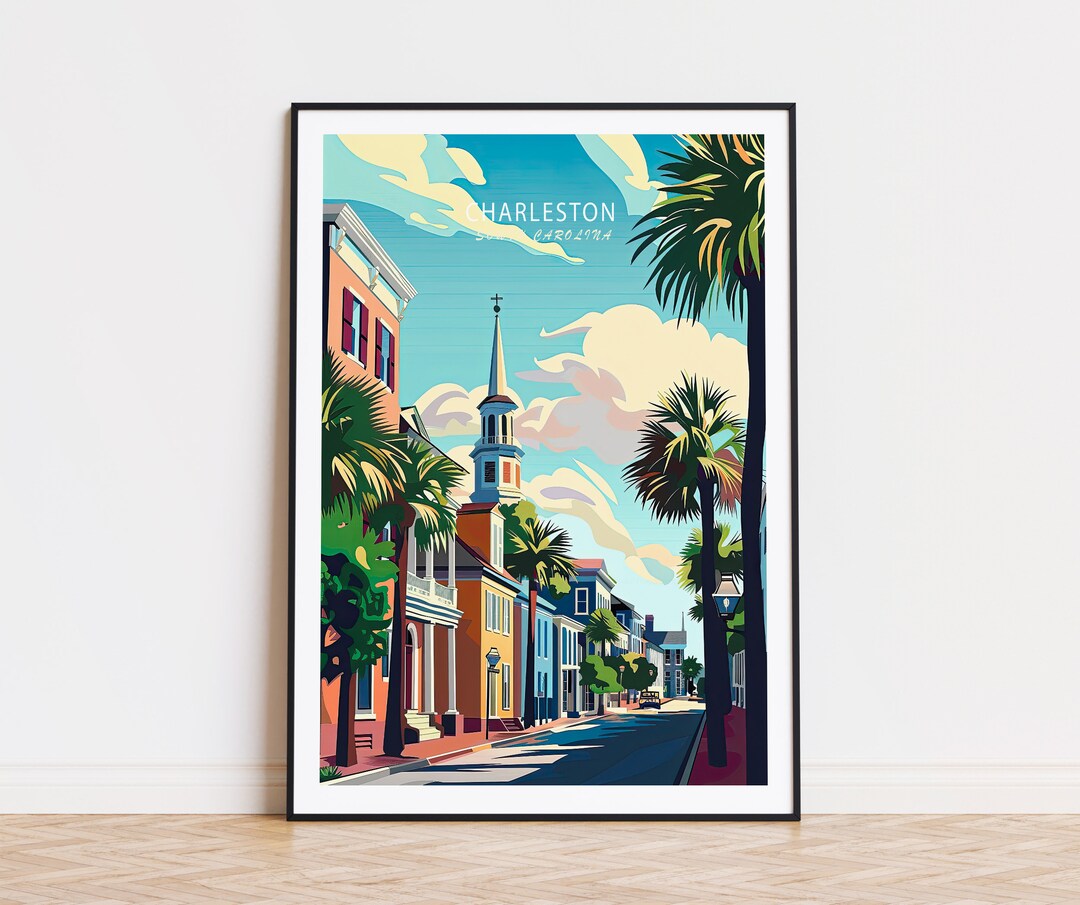 Charleston South Carolina Poster, South Carolina Wall Art, Charleston ...