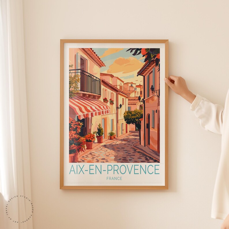Aix-en-provence France Travel Poster, France Wall Art, Aix-en-provence ...