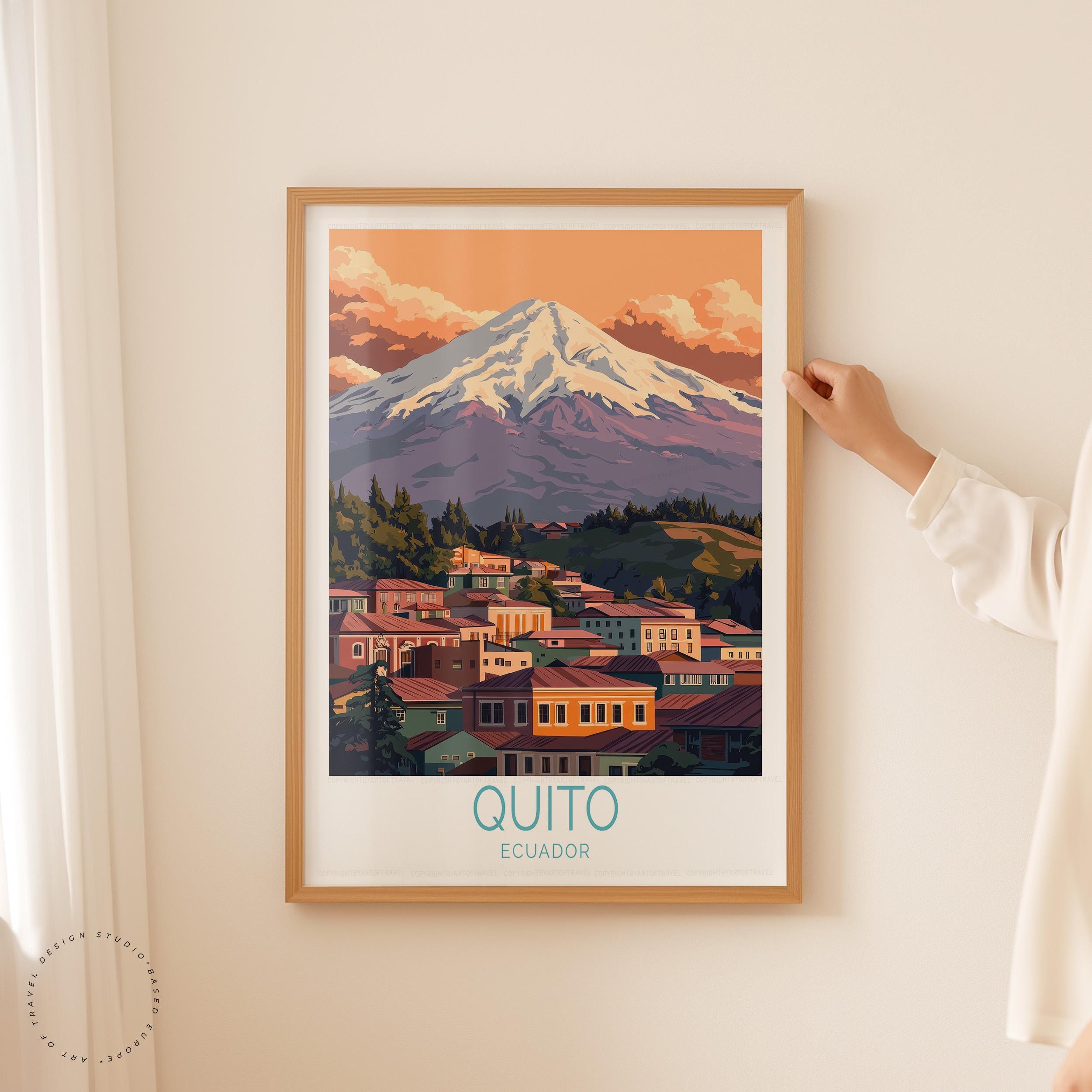 Quito Travel Poster, Ecuador Wall Art, Quito Ecuador Print, Birthday ...