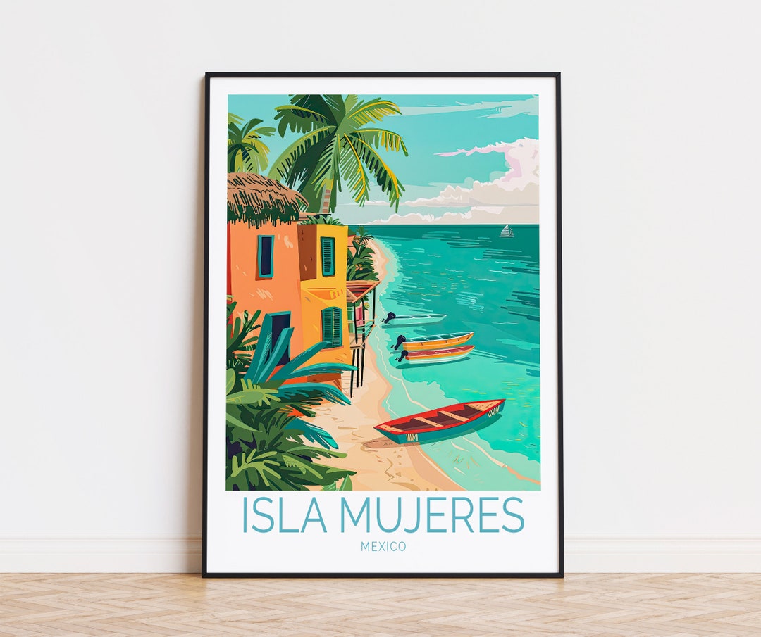Isla Mujeres Print, Mexico Isla Mujeres Poster, Mexico Beach Poster ...
