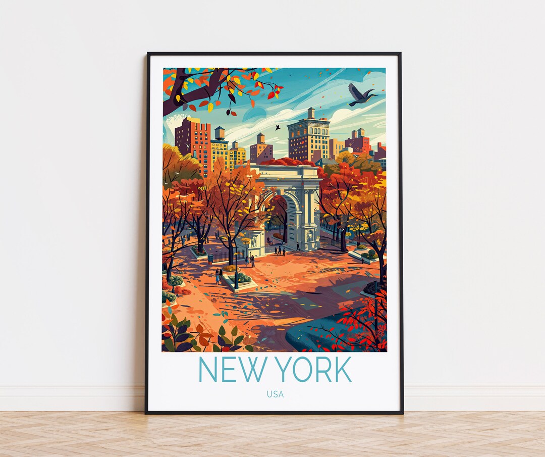 New York USA Print, USA City Wall Art, New York Poster Print, New York ...