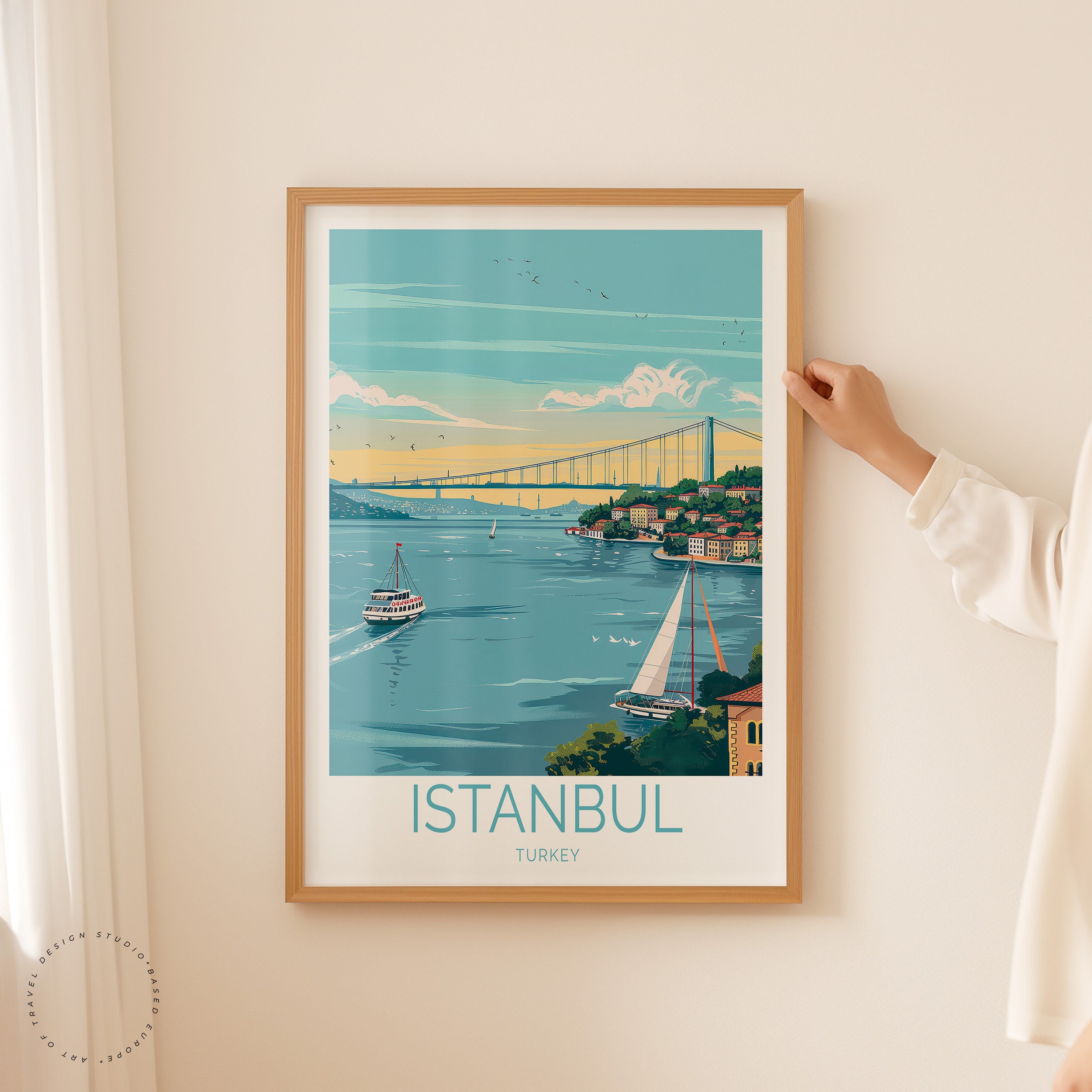 Istanbul Turkey Travel Poster, Turkey Wall Art, Historical City Poster ...