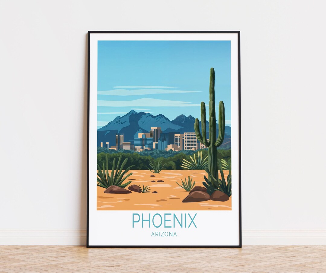 Phoenix Arizona Travel Poster, Arizona Wall Art, Phoenix Print, Home ...