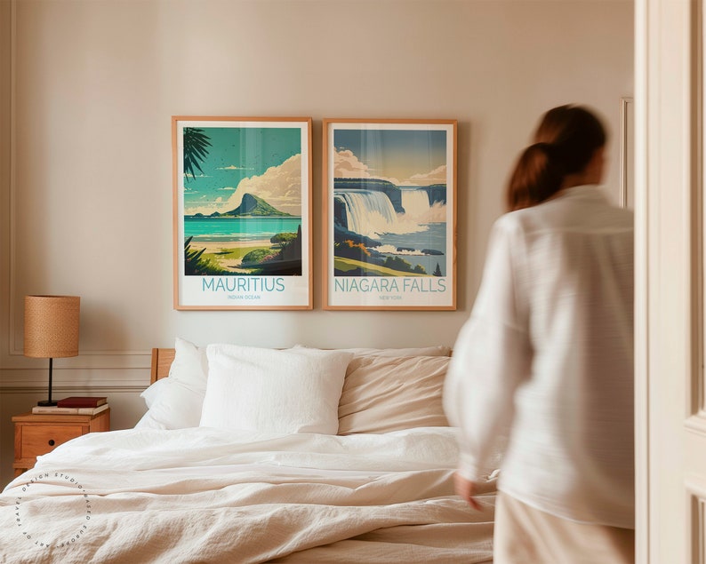 Mauritius Travel Poster, Indian Ocean Wall Art, Mauritius Print, Coast ...