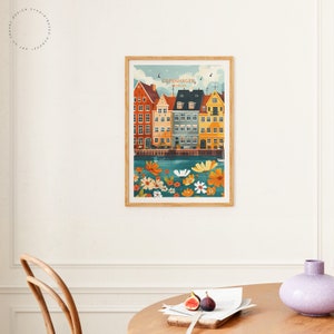 Copenhagen Travel Poster, Denmark Copenhagen Wall Art, Denmark City ...