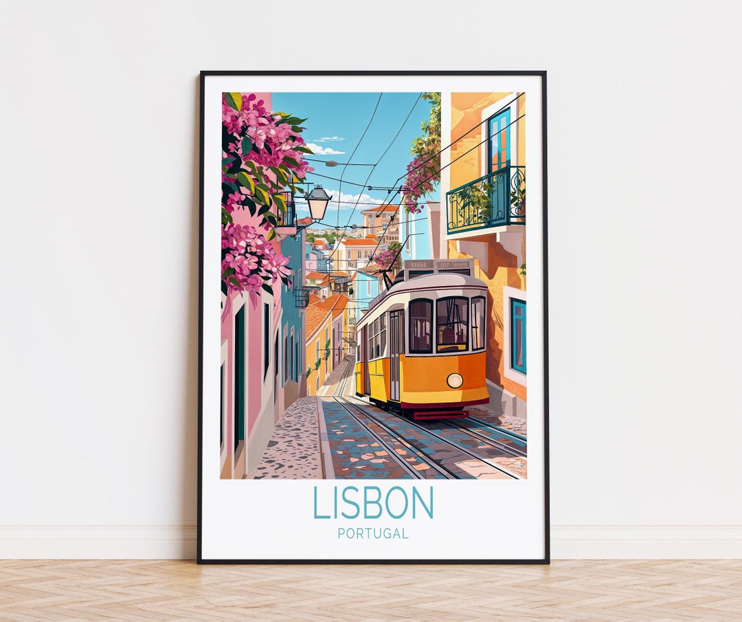 Lisbon Travel Poster, Portugal Wall Art, Lisbon Print, Home Decor ...