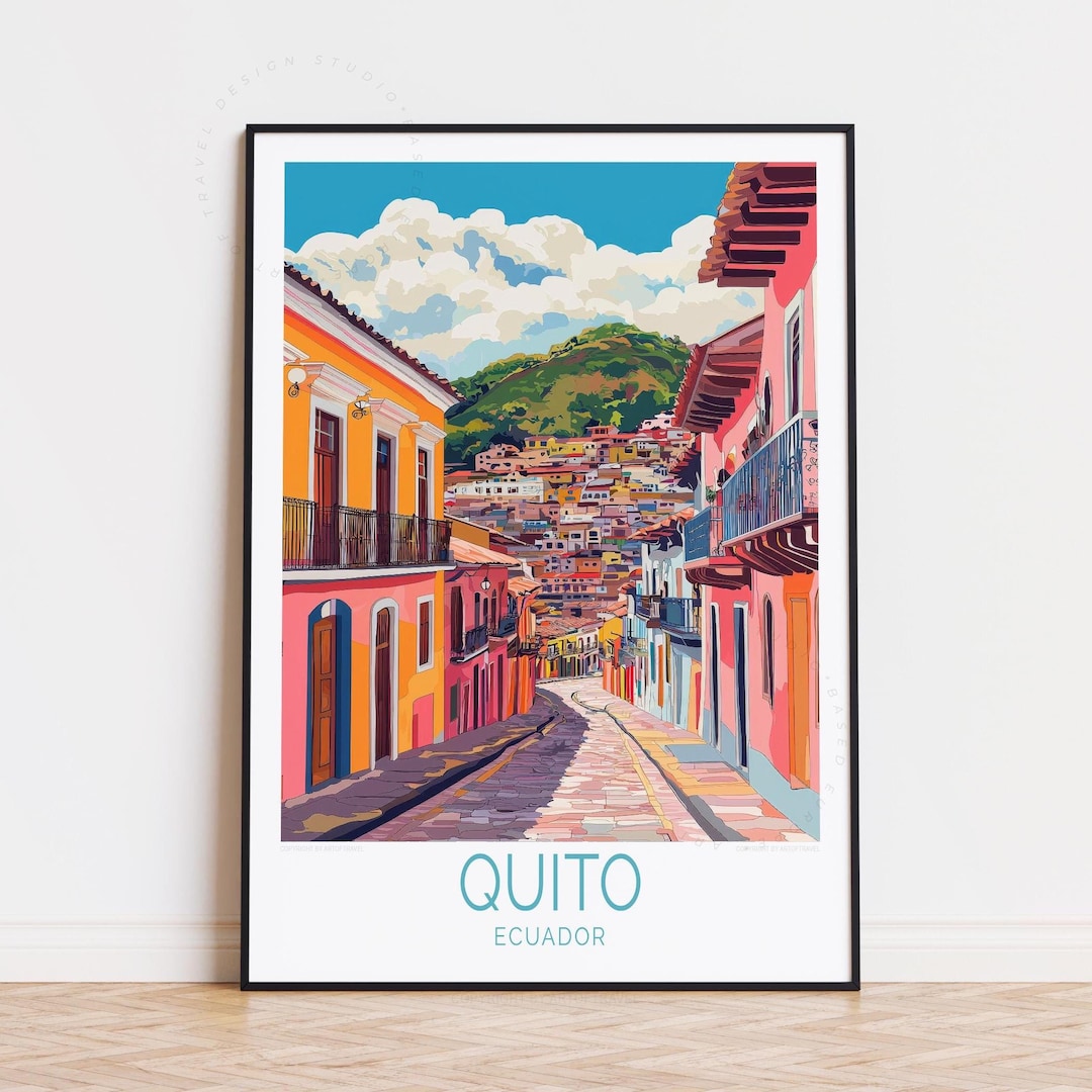 Quito Ecuador Travel Poster, Ecuador Wall Art, Quito Print, Home Decor ...