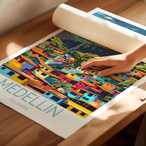 Medellin Colombia Poster, Colombia Wall Art Poster, Medellin Colombia ...