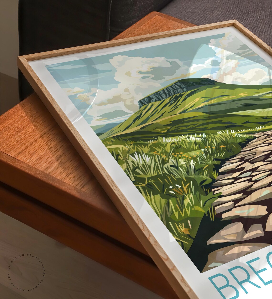 Brecon Beacons Travel Poster, Wales Wall Art, Brecon Beacons National ...