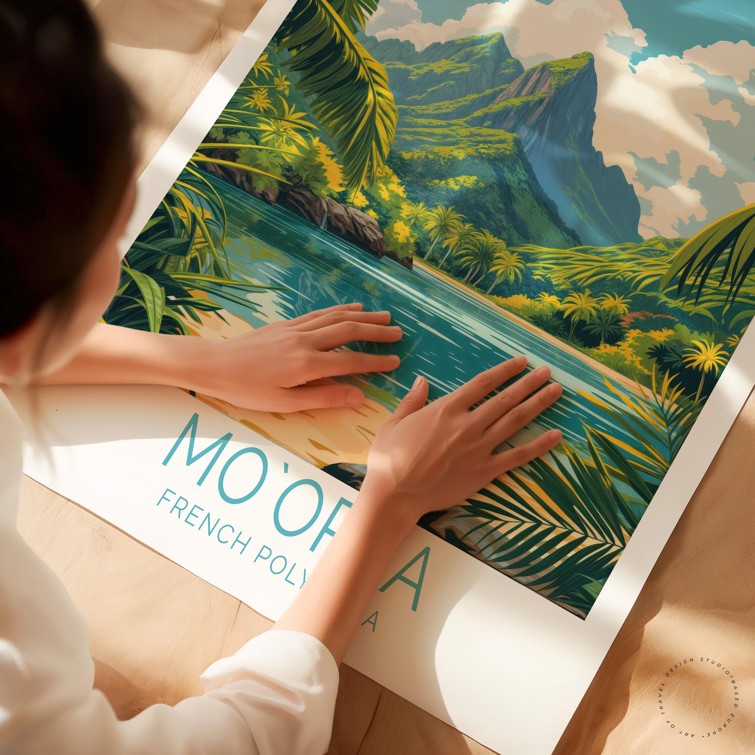 Mo'orea French Polynesia Travel Poster, French Polynesia Wall Art, Mo ...