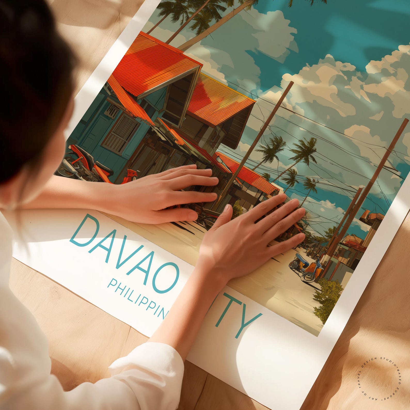 Davao City Philippines Travel Poster, Philippines Wall Art, Davao City ...