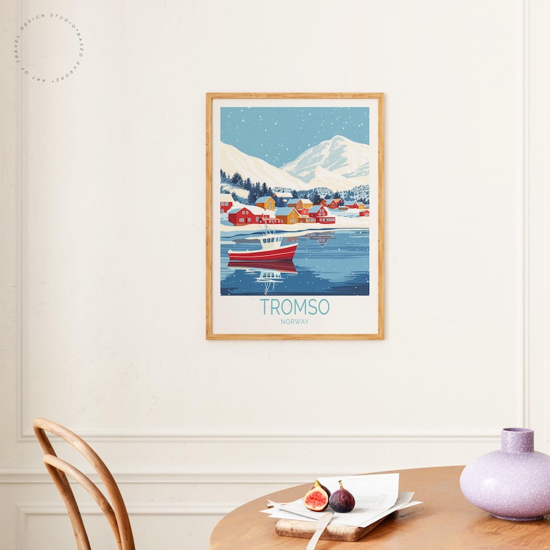Tromso Norway Travel Poster, Norway Wall Art, Tromso Print ...