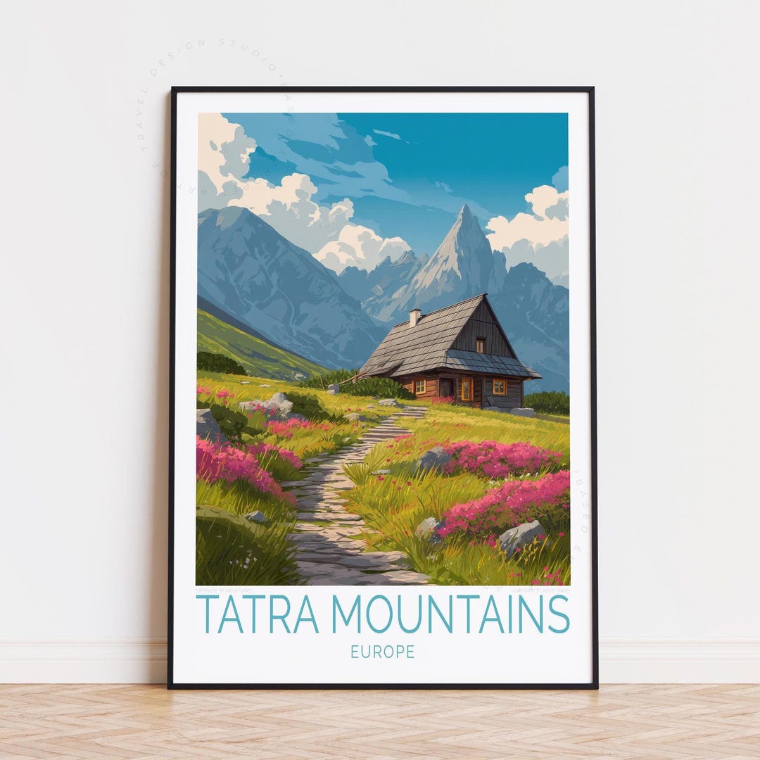 Tatra Mountains Travel Poster, Europe Wall Art, Tatra Mountains Print ...