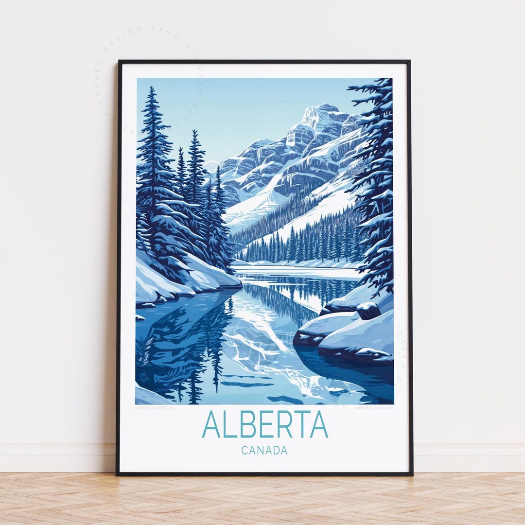 Alberta Canada Travel Poster, Canada Wall Art, Alberta Print, Home ...