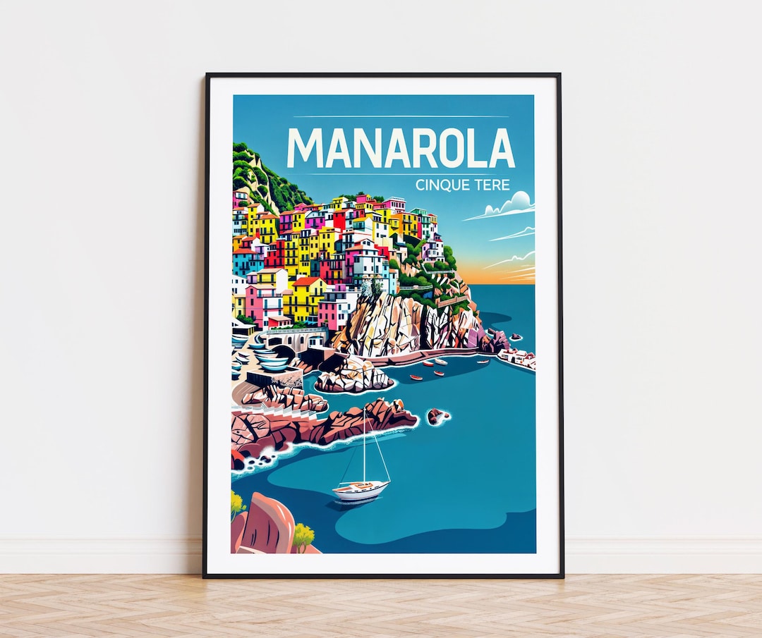 Manarola Cinque Terre Travel Poster, Italy Wall Art, Manarola Cinque ...